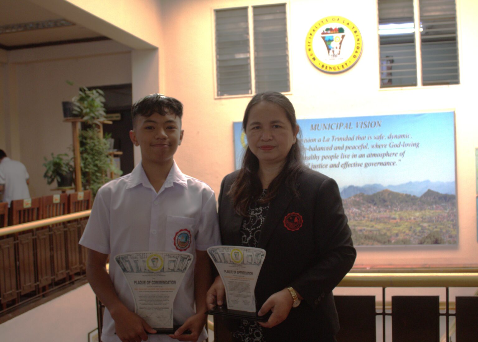 La Trinidad Mayor Recognizes UBHS Student for Exemplary Engagement in MDRRM Programs ...