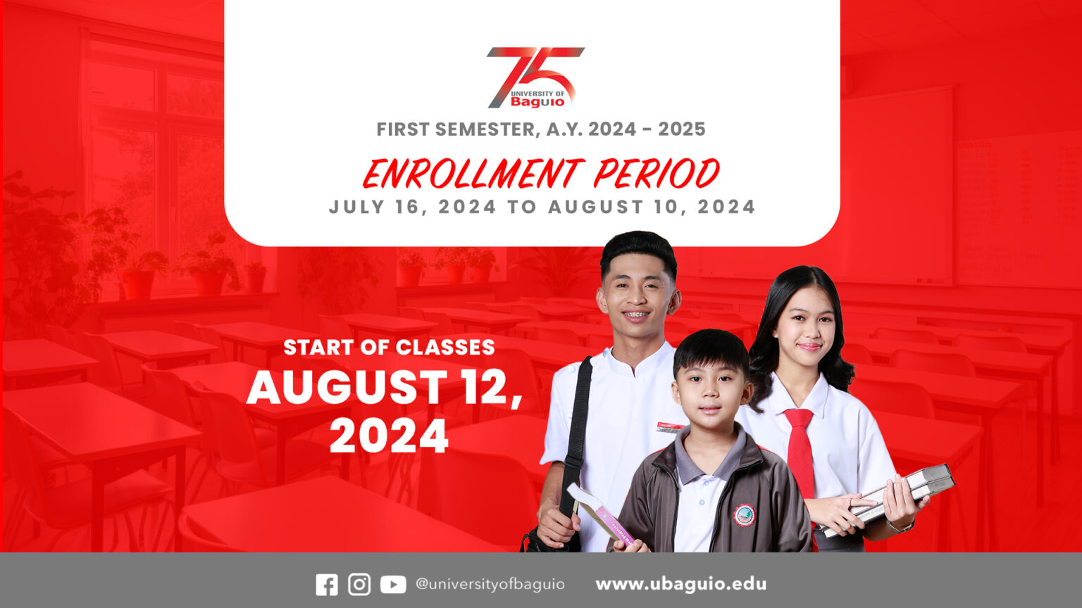 Schedule of Enrollment – University of Baguio || It's all up here