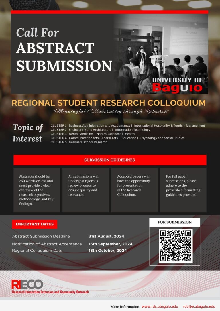 Call for Abstract – 2nd Regional Student Research Colloquium ...