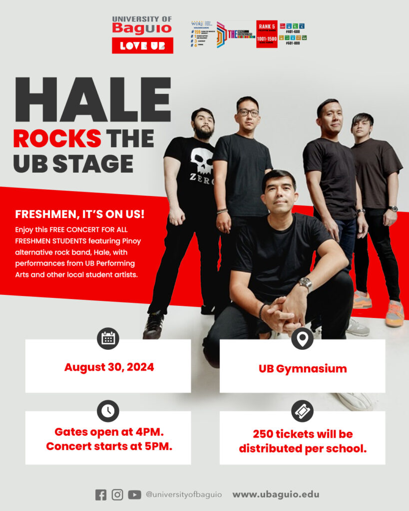 UB Feature: Hale Takes the UB Stage – University of Baguio || It's all ...