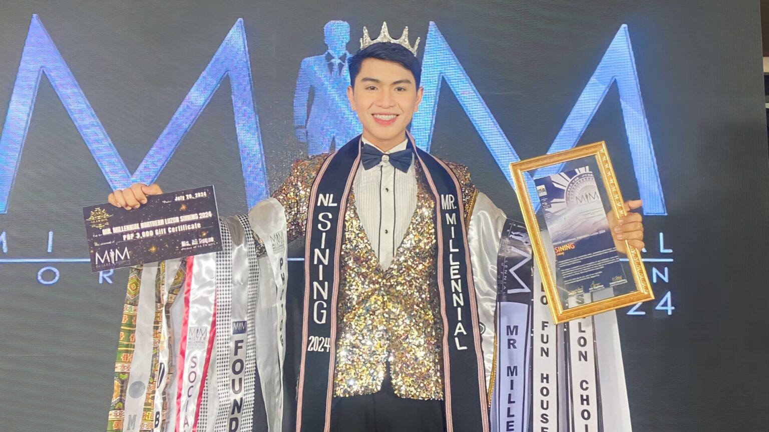 UB BSHM-PCA 1st Year Angelo Hungriano Named Mr. Millennial Northern Luzon Sining 2024 ...